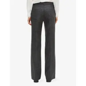 The Kooples Bootcut Mid-rise Wool-blend Trousers