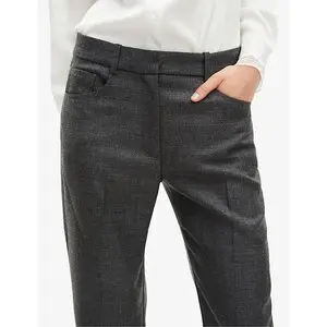 The Kooples Bootcut Mid-rise Wool-blend Trousers