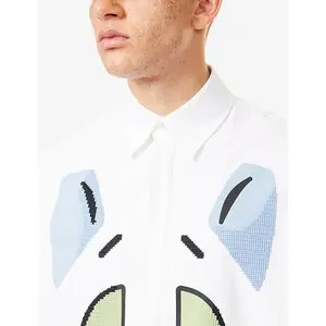 Loewe Cat Face Embroidered Cotton Shirt