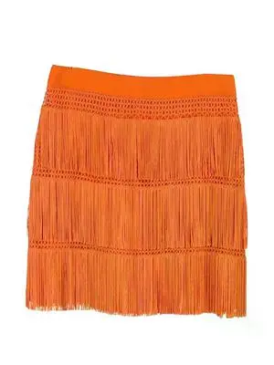 Alberta Ferretti Fringed Mini Skirt