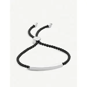 Monica Vinader Linear Sterling Silver Friendship Bracelet - Black