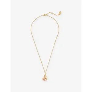 VIVIENNE WESTWOOD Capucine Pendant Necklace - Gold/wht Crystal/fuchsia
