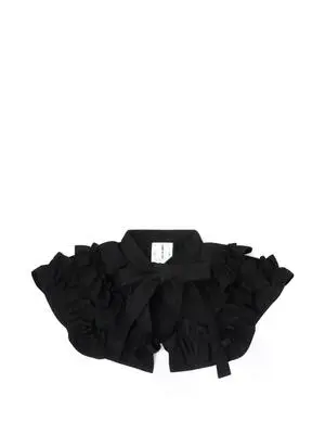Comme Des Garçons Ruffled Bow Scarf - Black