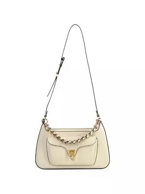 COCCINELLE Chain Leather Shoulder Bag - Neutrals
