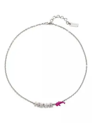 Marc Jacobs Balloon-lettering Dolphin Necklace - Silver