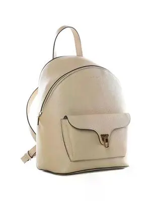 COCCINELLE Flap-pocket Leather Backpack - Neutrals