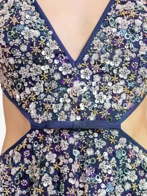 GEMY MAALOUF Cut-out Beaded Dress