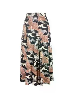 Co Printed Silk Skirt