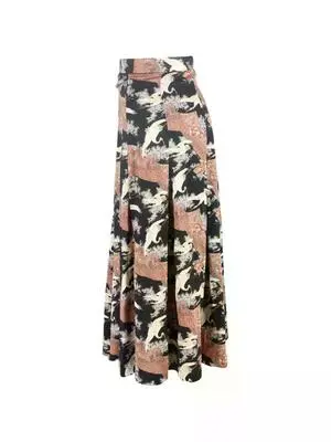Co Printed Silk Skirt