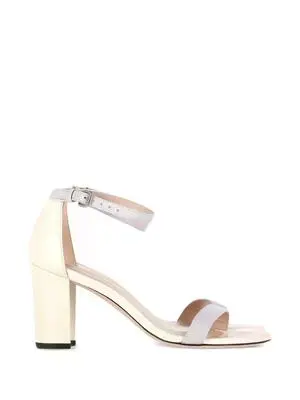 STUART WEITZMAN Block-heel Ankle-strap Sandals - Neutrals