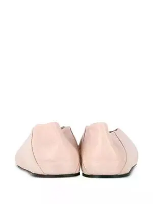 JIL SANDER Square-toe Leather Ballet Flats
