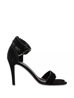 Celine Ankle-strap Suede Heels