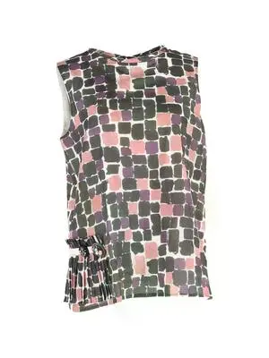 Max Mara Printed Sleeveless Blouse
