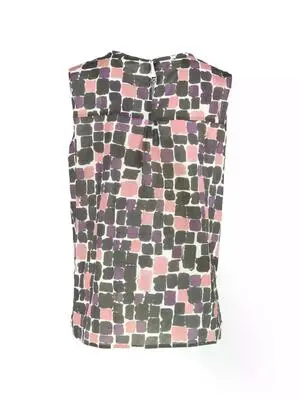 Max Mara Printed Sleeveless Blouse