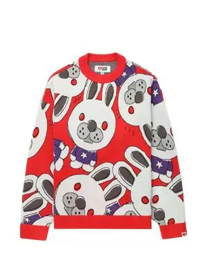 A BATHING APE Rabbit Pattern Sweater
