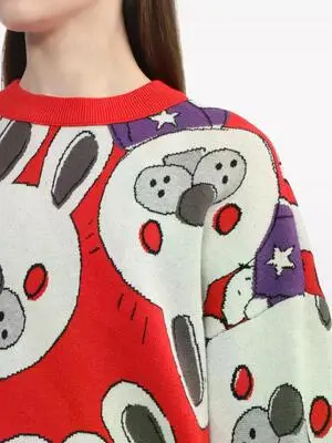 A BATHING APE Rabbit Pattern Sweater