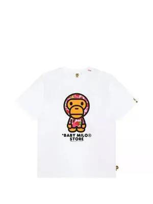 A BATHING APE Graphic Print T-Shirt White