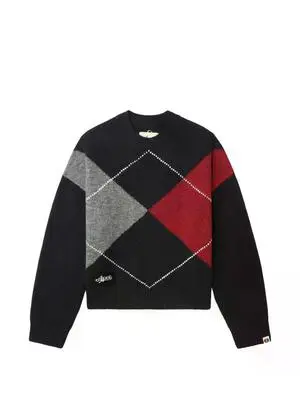 A BATHING APE Argyle Pattern Sweater