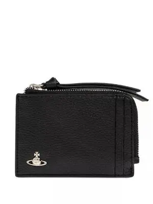 VIVIENNE WESTWOOD Zip Logo Cardholder - Black