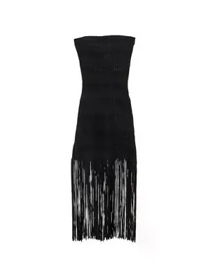Sandro Maldives Fringed Strapless Dress