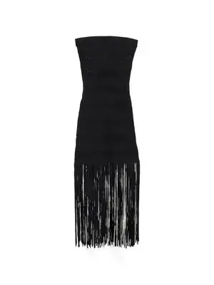 Sandro Maldives Fringed Strapless Dress