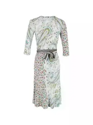 Etro Printed Wrap Midi Dress