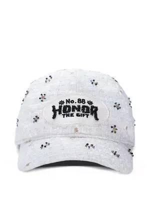 HONOR THE GIFT Beaded Six-panel Strap-back Cap - White