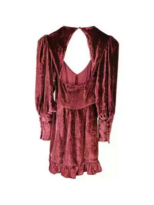 REFORMATION Fortune Velvet Wrap Dress