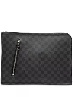 LOUIS VUITTON 2013 Damier Graphite Poche Documents Portfolio - Black