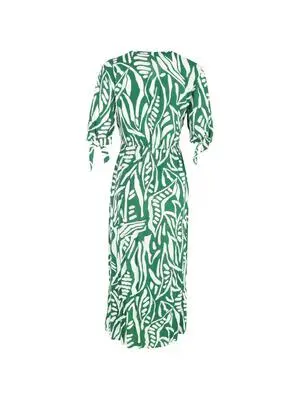 Ba&sh Botanical-print Wrap Dress