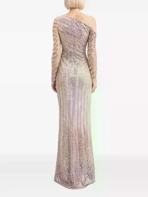 GEMY MAALOUF Asymmetrical Beaded Gown