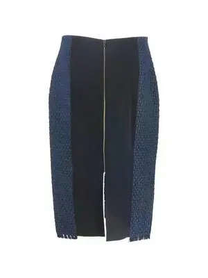 Roland Mouret Woven-effect Midi Skirt