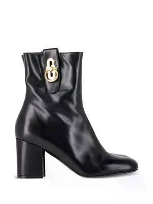 Mulberry Square-toe High-heel Ankle Boots