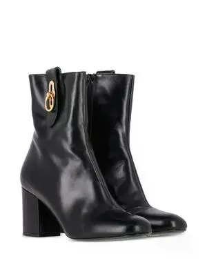 Mulberry Square-toe High-heel Ankle Boots