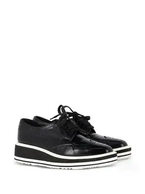Prada Platform Leather Derby Shoes