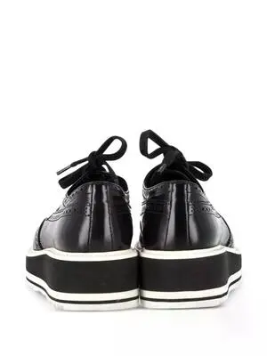 Prada Platform Leather Derby Shoes
