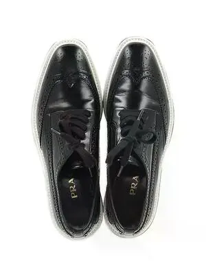 Prada Platform Leather Derby Shoes