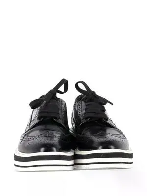 Prada Platform Leather Derby Shoes