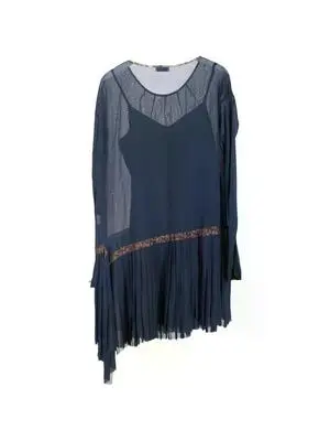 Dries Van Noten Pleated Asymmetric Dress