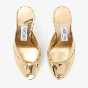JIMMY CHOO Brigitte 100 Mules - Silver