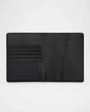 Marc Jacobs Pebble Leather Passport Holder - Black