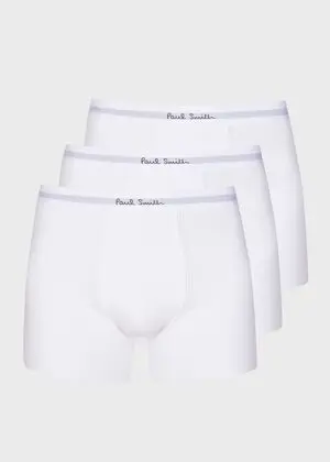 Paul Smith Long Boxer Briefs Three Pack - White