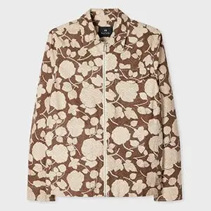 Paul Smith Perforated Floral Cotton Zip Jacket