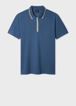Paul Smith Mid Contrast Tipping Zip Polo Shirt