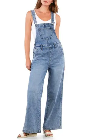 WASH LAB DENIM Lucky Denim Overalls - Atlantic Blue