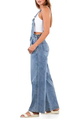 WASH LAB DENIM Lucky Denim Overalls - Atlantic Blue