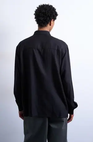 Topman Relaxed Fit Twill Button-up Shirt
