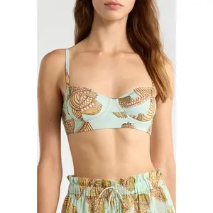 Ulla Johnson Zahara Bra Cup Bikini Top - Water Blossoms