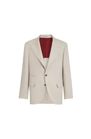 Brunello Cucinelli Blazer With Peak Lapel - Buff