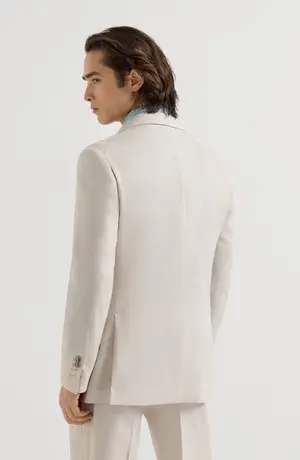 Brunello Cucinelli Blazer With Peak Lapel - Buff